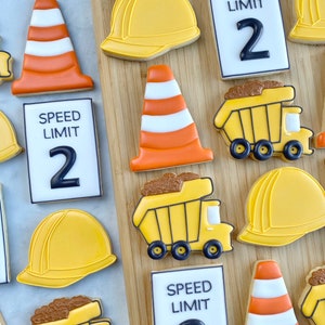 Construction Themed Birthday Cookies 24 Cookies - Etsy