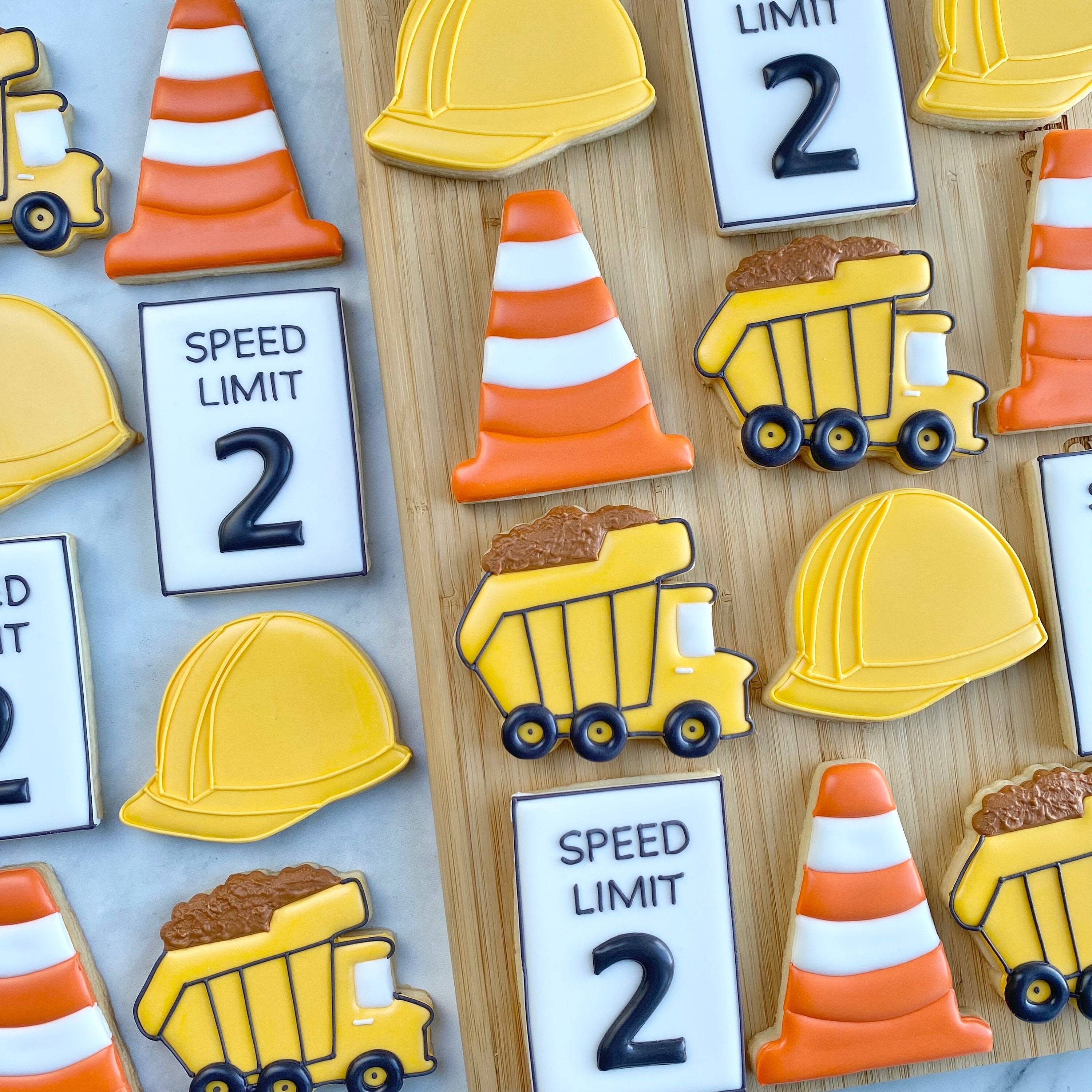 Construction Themed Birthday Cookies 24 Cookies - Etsy