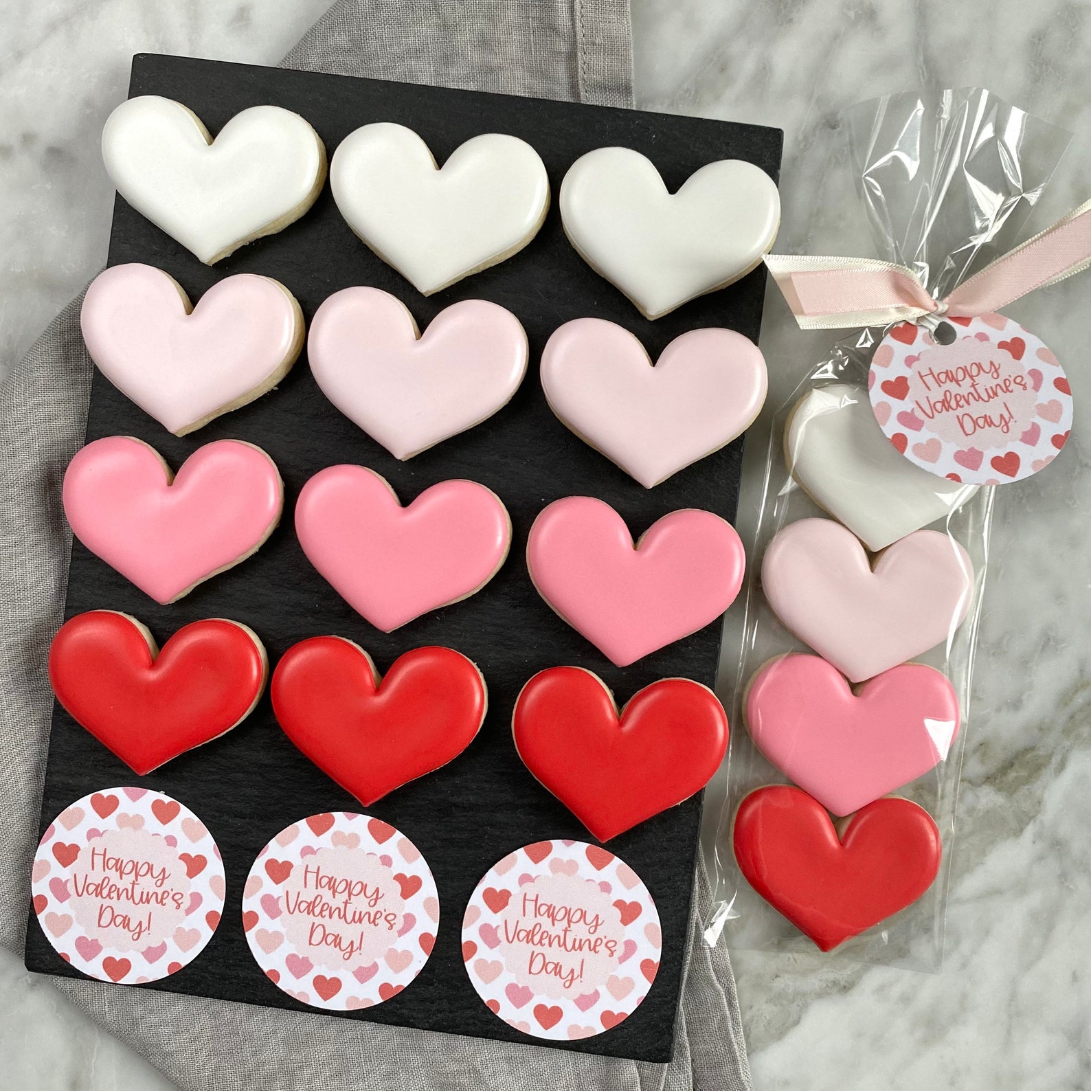 Valentine's Day Cookies, Valentine’s Heart Sugar Cookies - Mini 4 Pack ...