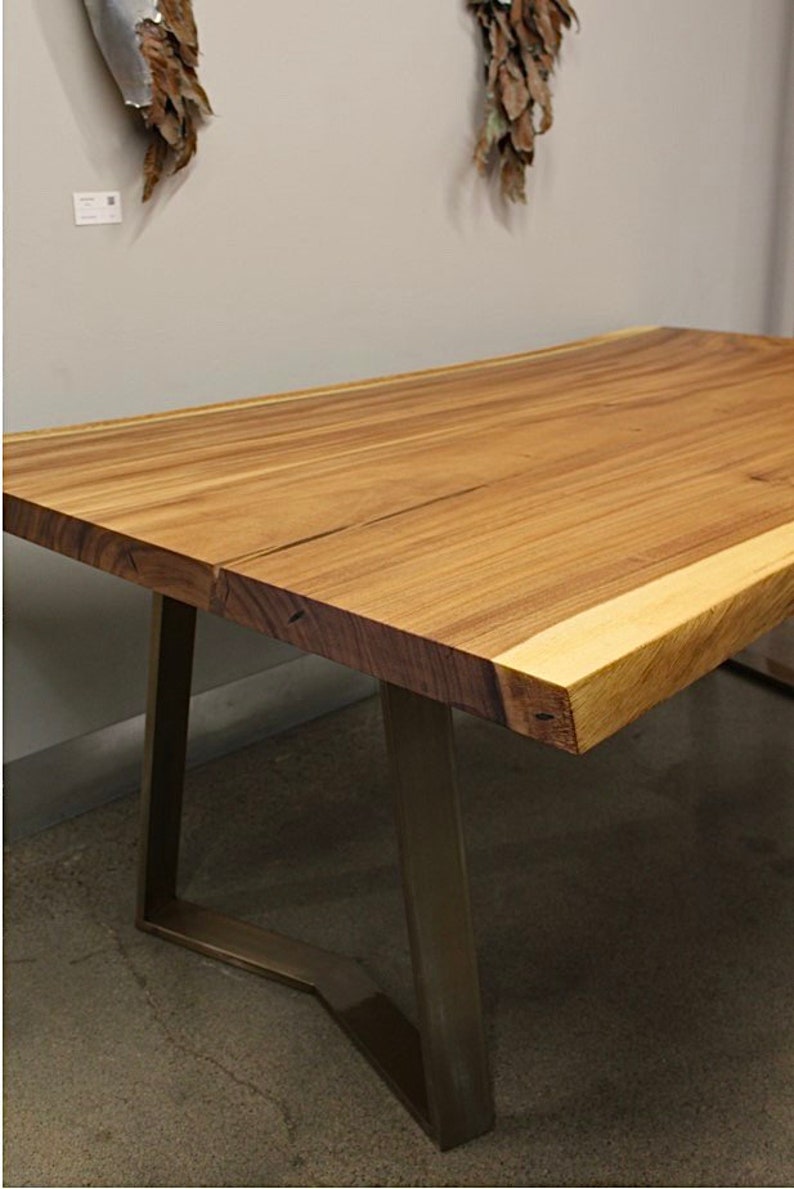 Custom Live Edge Walnut Dining Table Parota Slab Dine Table - Etsy