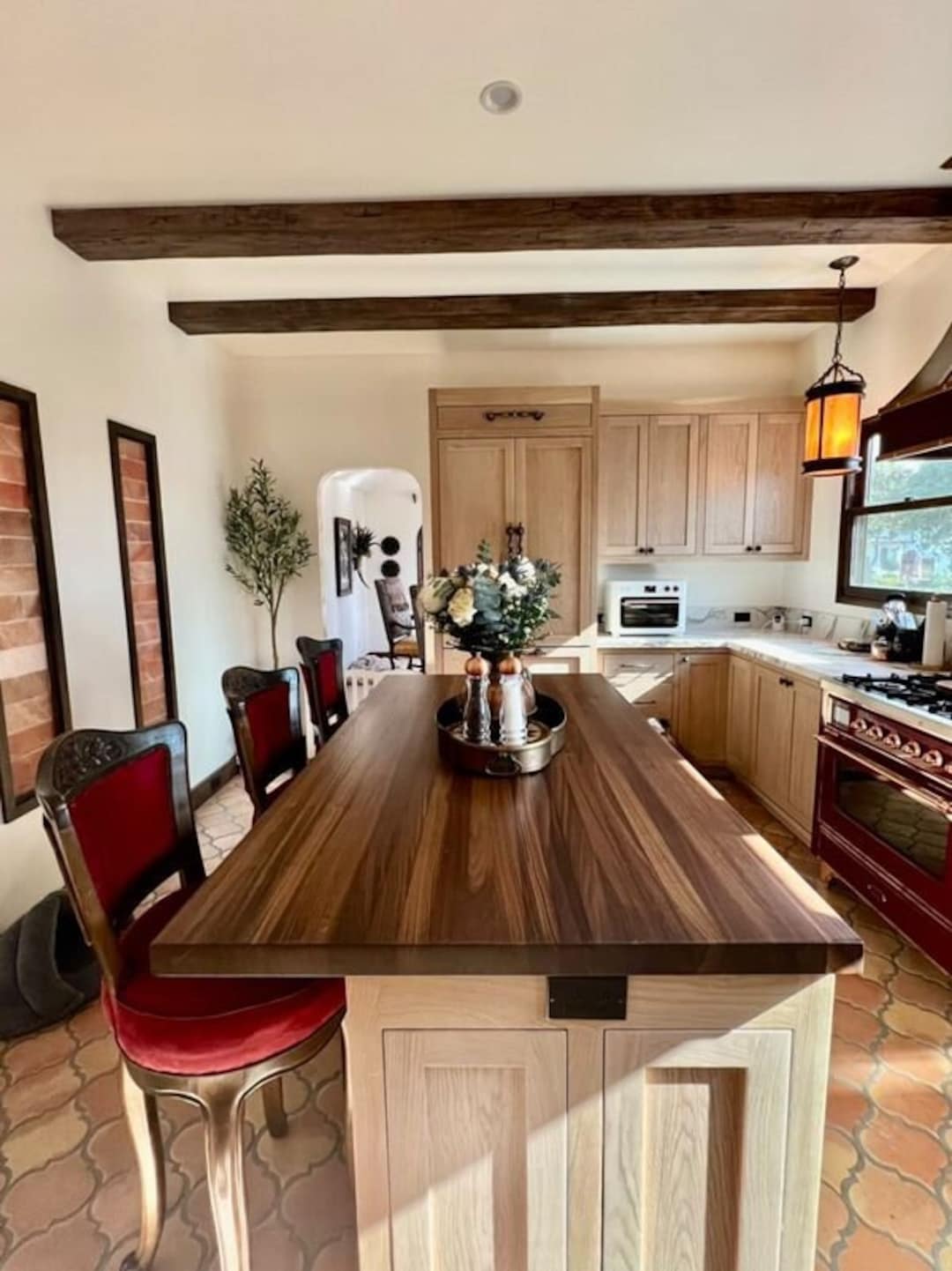 Custom Wooden Butcher Block Walnut Countertop | Kitchen Island ...