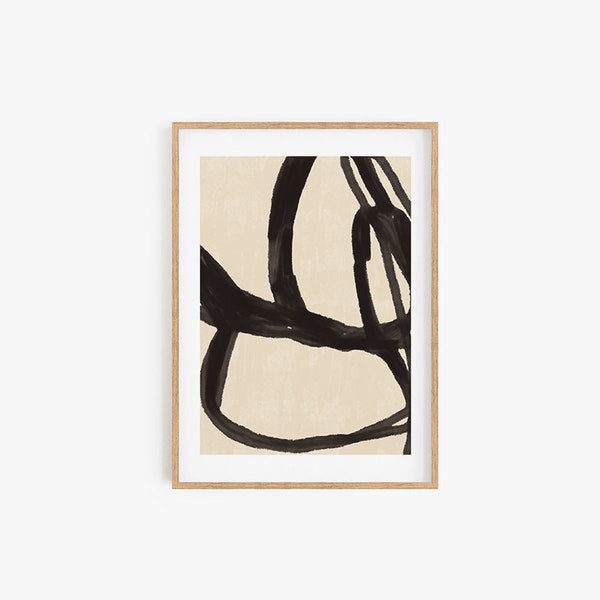 Modern Gallery Wall Abstract Black Fine Line Poster Line Drawing - Etsy