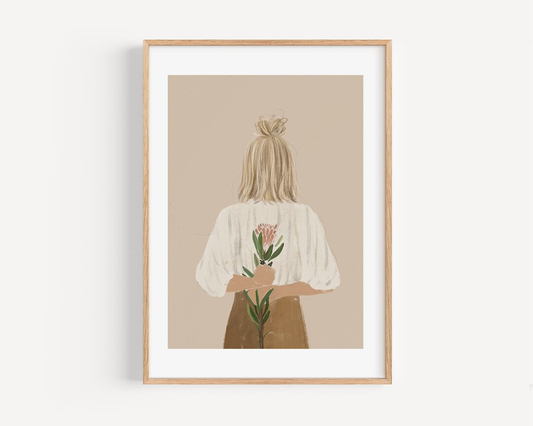 Female Portrait Self Love Art Abstract Boho Woman Art Woman Fashion ...