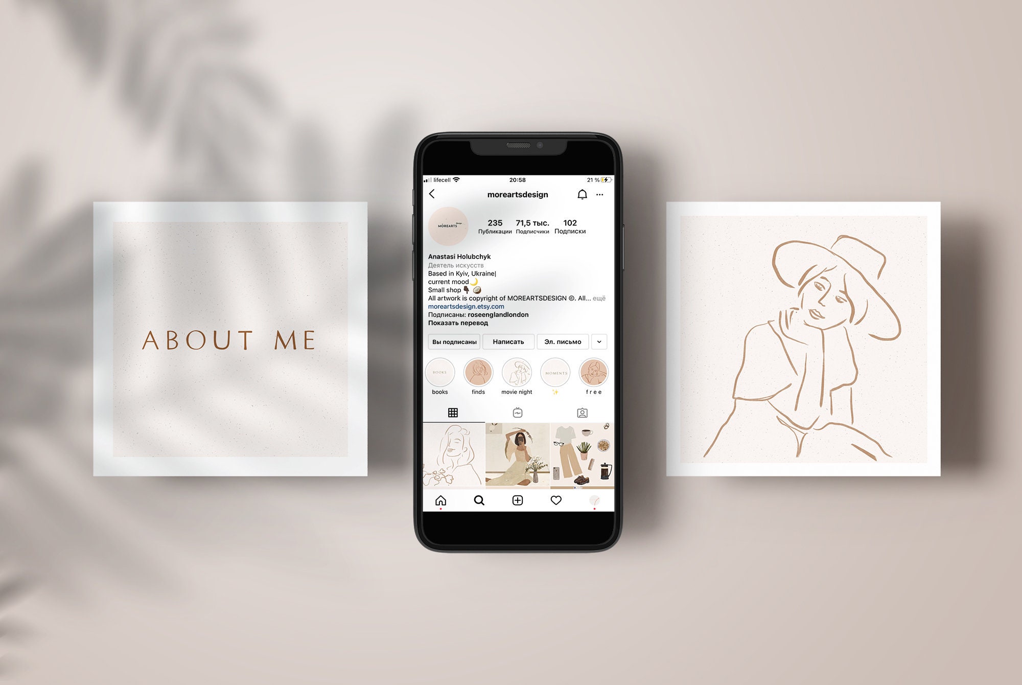 Female Line Art Face Instagram Story Highlight Icons, Modern Line ...