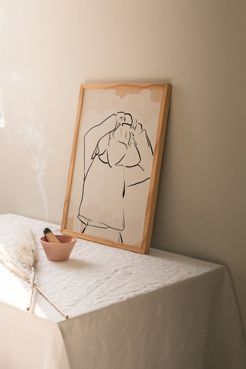 One Line Drawing Woman Self Love Print Fashion Poster Female - Etsy