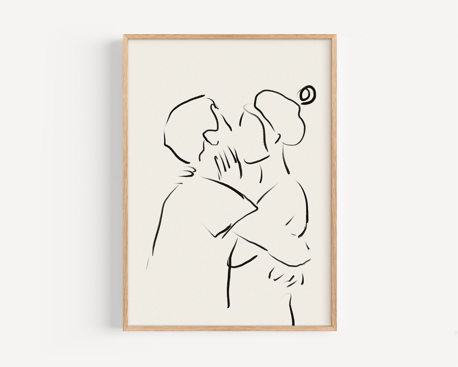 Minimal Abstract One Line Art Couple Poster Figure Drawing - Etsy