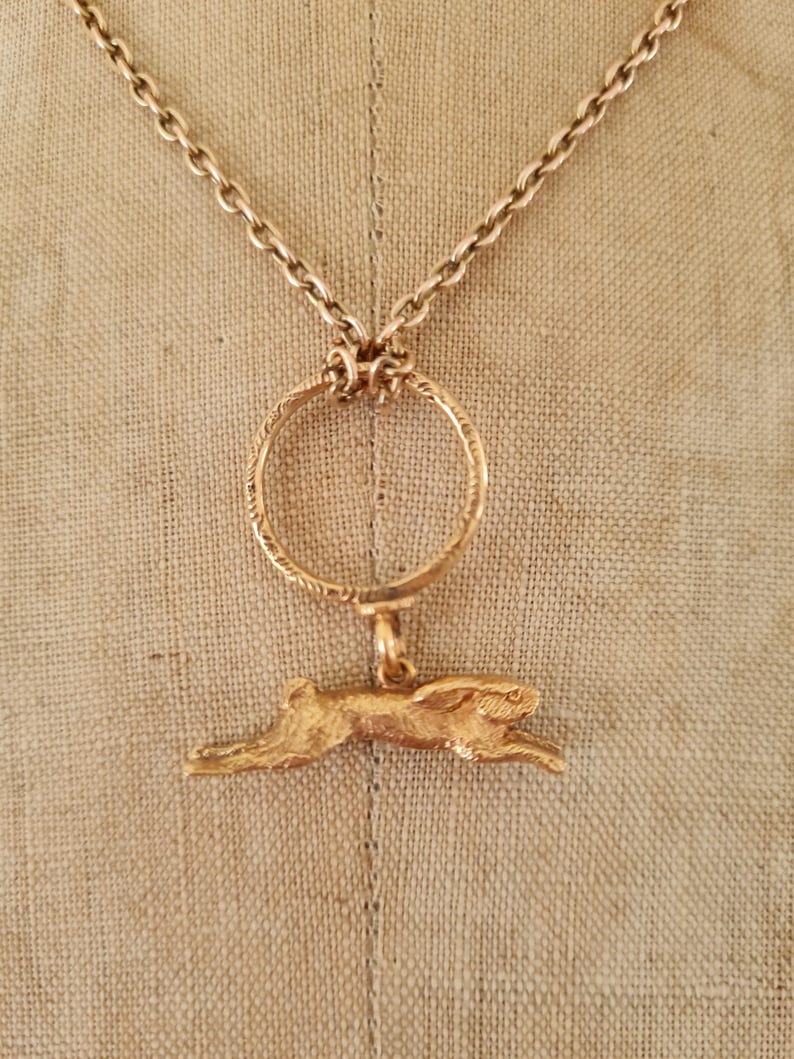 Rare Antique Victorian 14ct Gold Rabbit Hare Charm Pendant Ring - Etsy