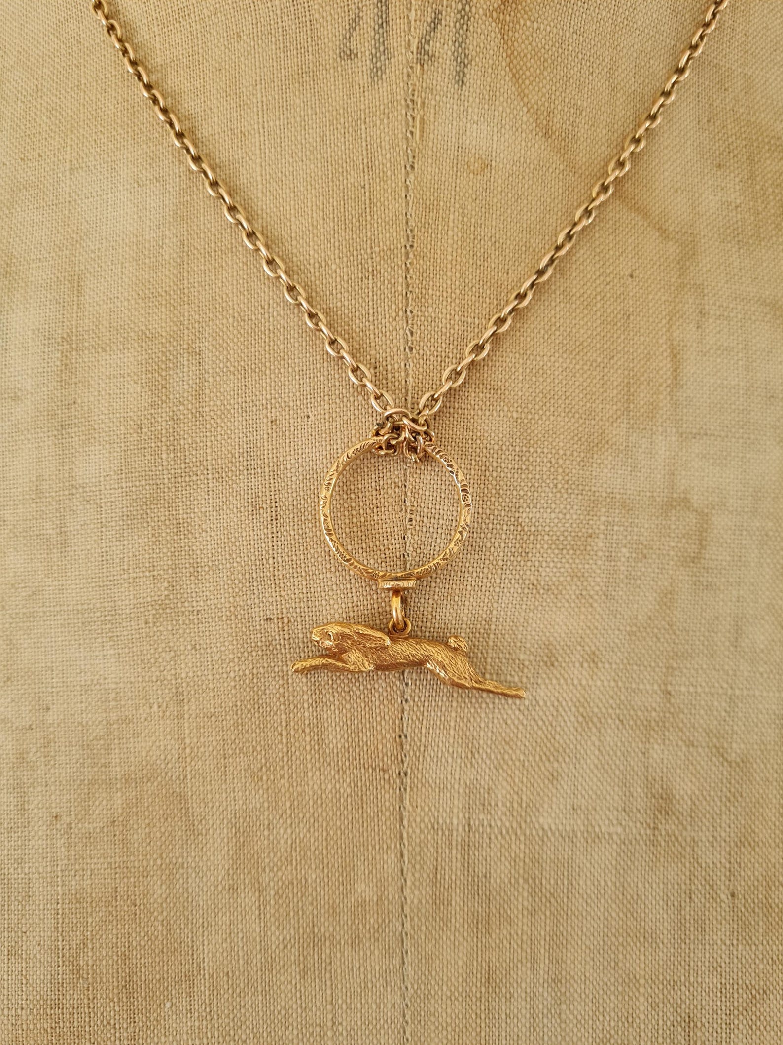 Rare Antique Victorian 14ct Gold Rabbit Hare Charm Pendant Ring - Etsy