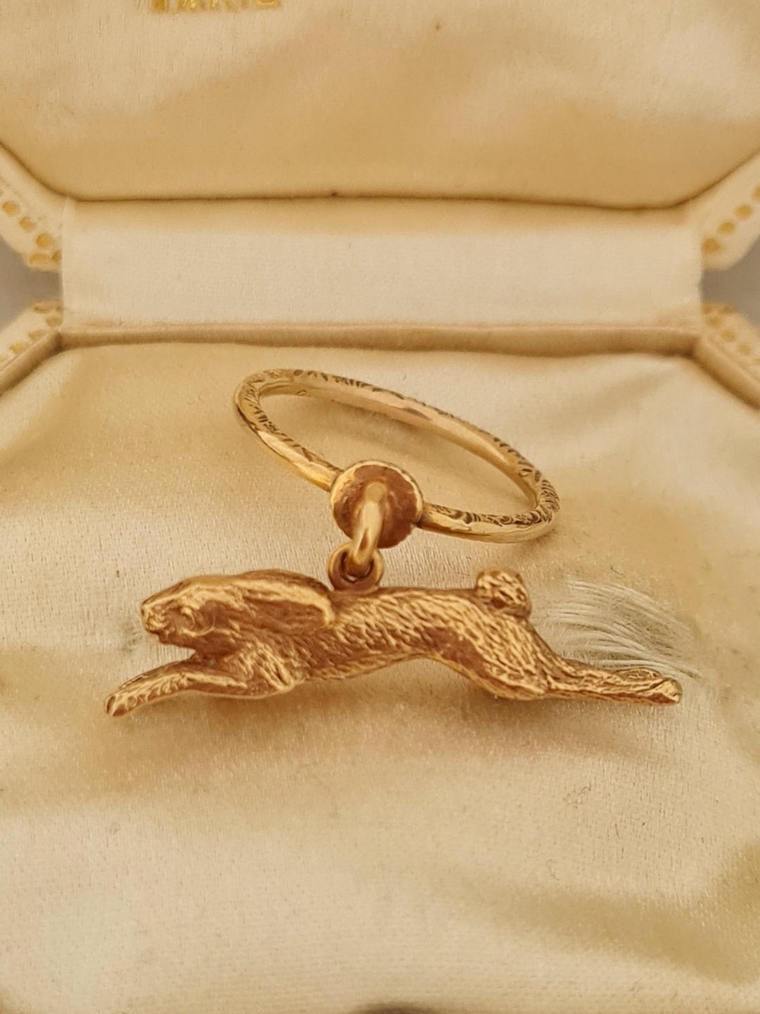 Rare Antique Victorian 14ct Gold Rabbit Hare Charm Pendant Ring - Etsy