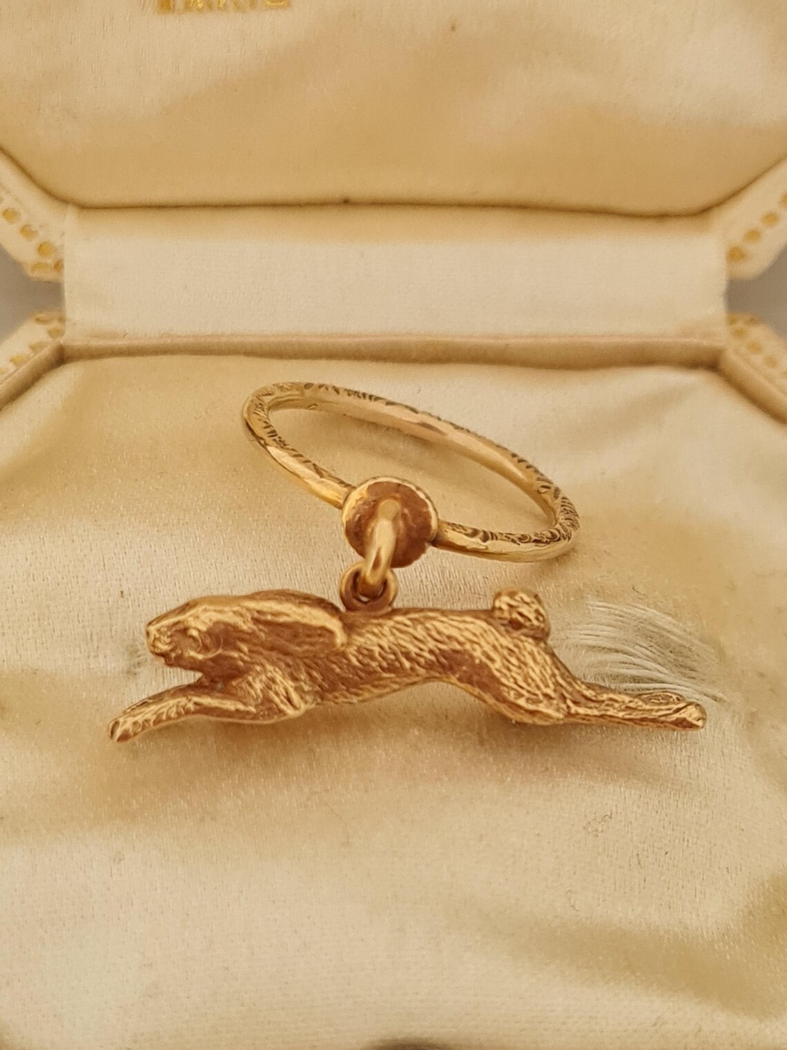 Rare Antique Victorian 14ct Gold Rabbit Hare Charm Pendant Ring - Etsy