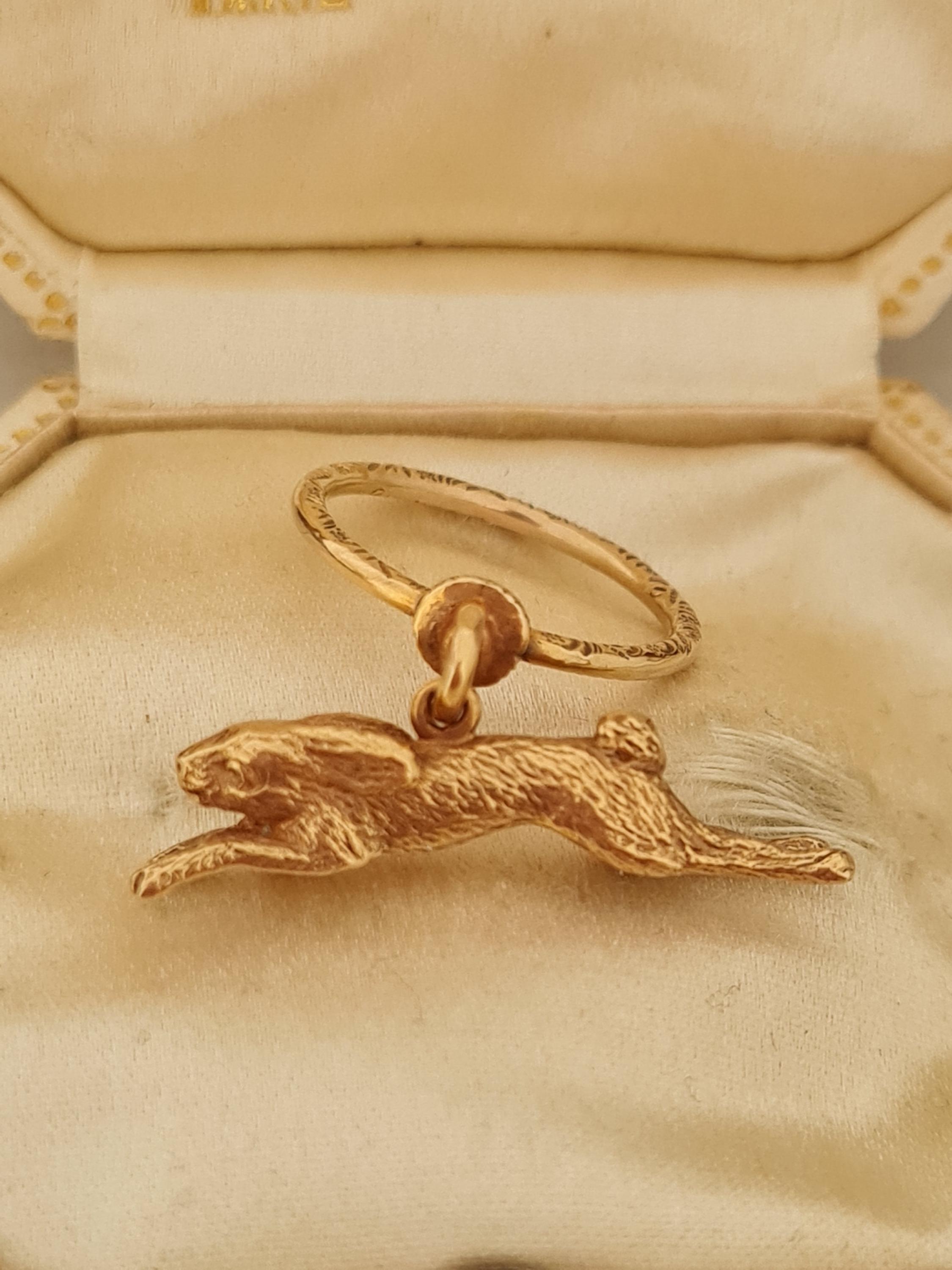 Rare Antique Victorian 14ct Gold Rabbit Hare Charm Pendant Ring - Etsy