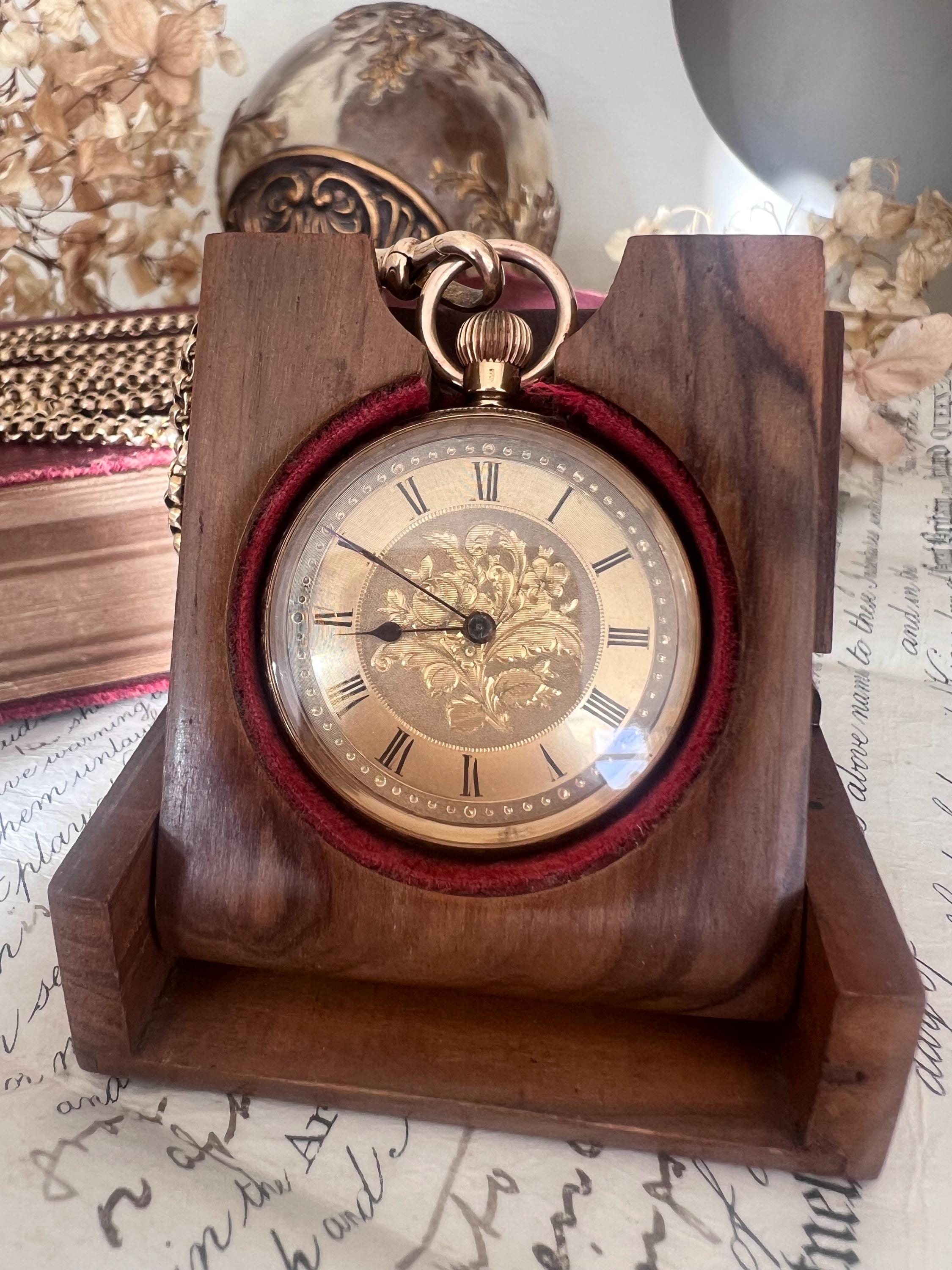 Victorian 18ct Gold Ladies Pocket Watch & 9ct Longuard Chain With ...