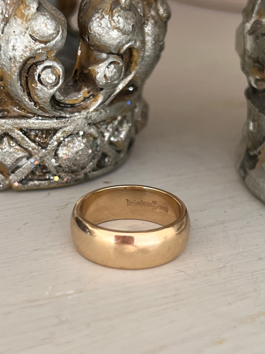 9ct Gold Millenium Hallmark Wide Wedding Band. 2000. Y2K. - Etsy