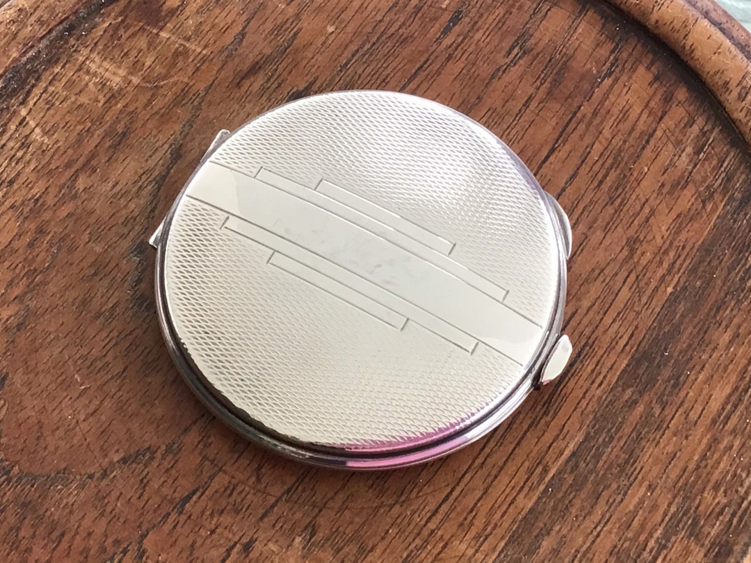 1950s Sterling Silver Loose Powder Compact Case. Solid Silver Ladies ...