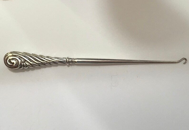 Antique Victorian Sterling Silver Button Hook 1888 - Etsy UK