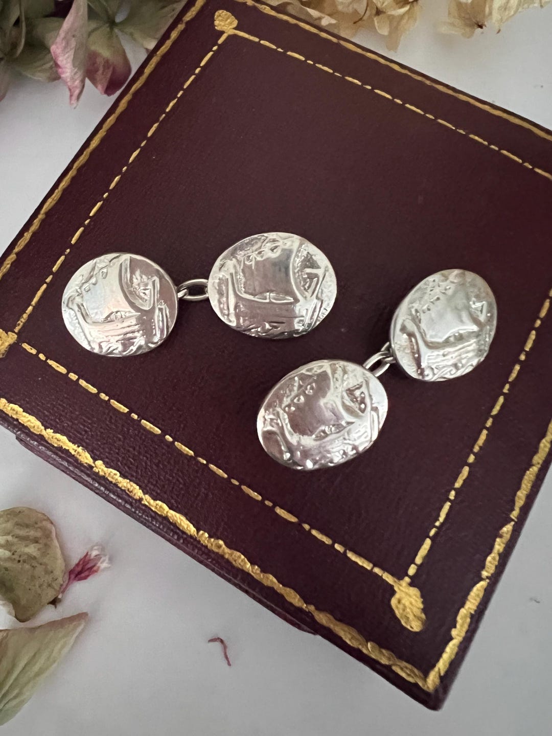 Vintage Sterling Silver Viking Ship Cufflinks. - Etsy