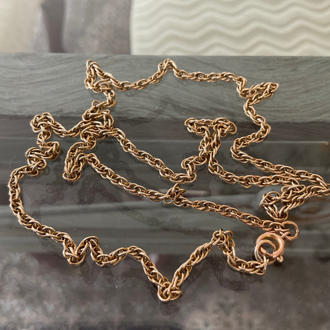 Vintage 9ct Gold Prince of Wales Chain. 22 3/4 Inches. 9k Twisted Rope ...