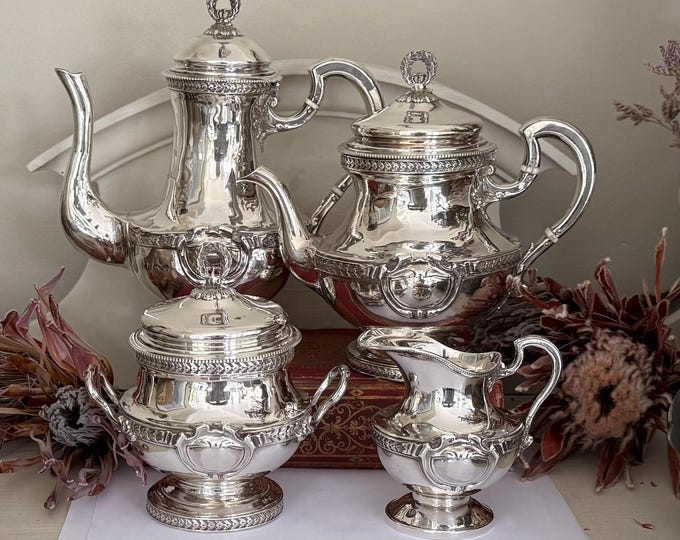 1880s French 950 Silver Batchelor Tea/coffee Set by Rudolphe Beunké ...