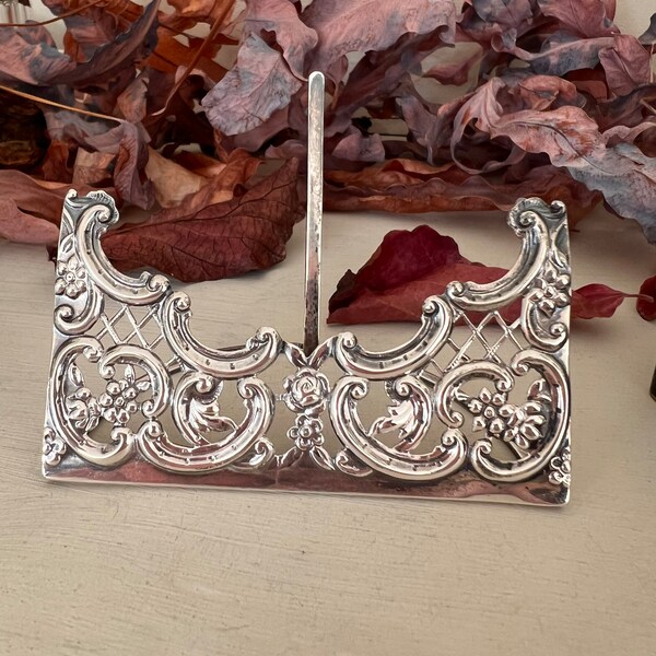 Antique Silver Menu Holder - Etsy