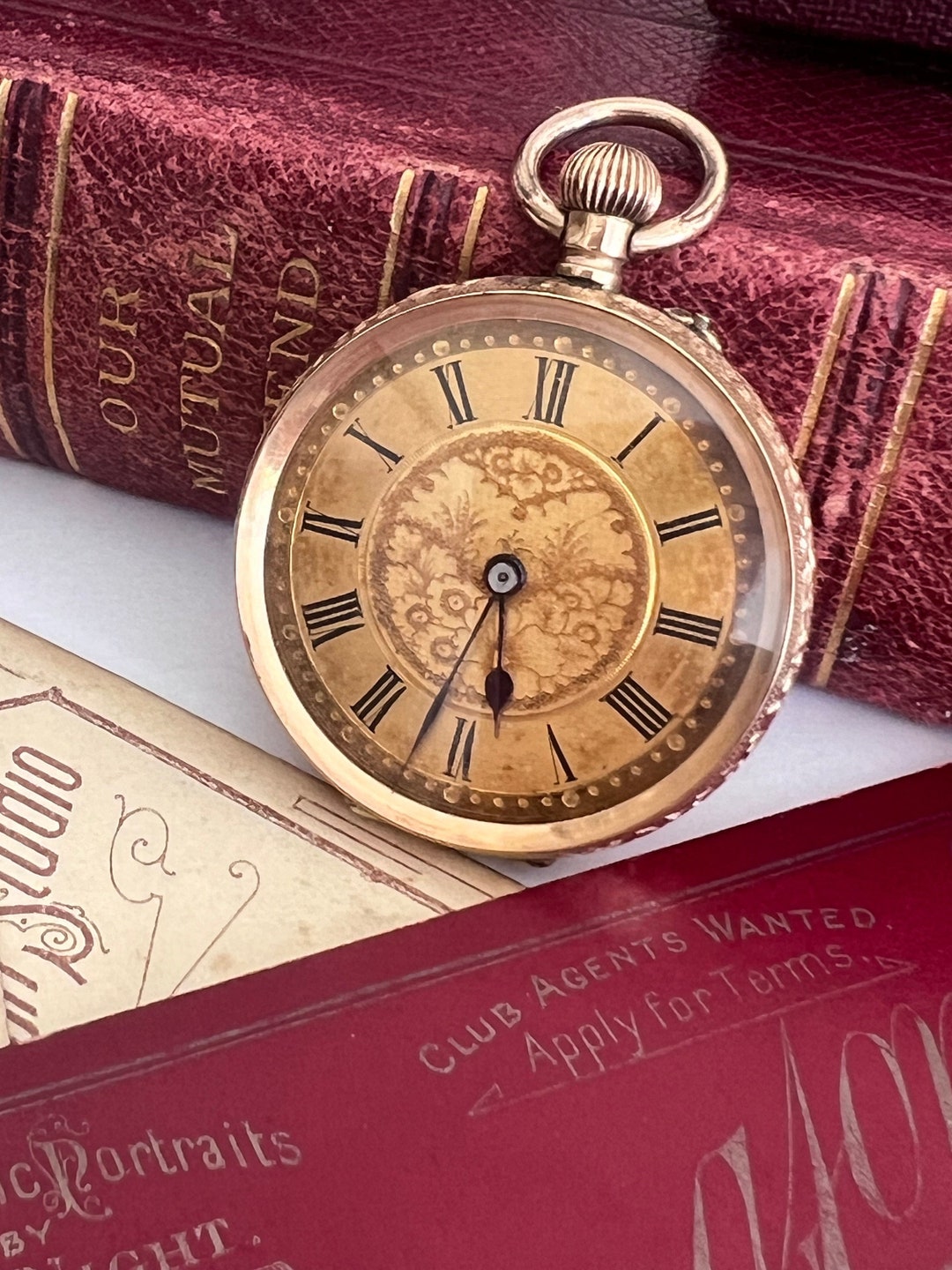 Antique Victorian Era 14ct Gold Ladies Fobwatch. 14K Gold Pocketwatch ...