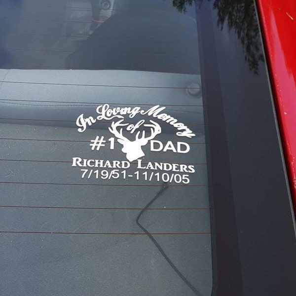 In Memory Car Decals Svg - Etsy
