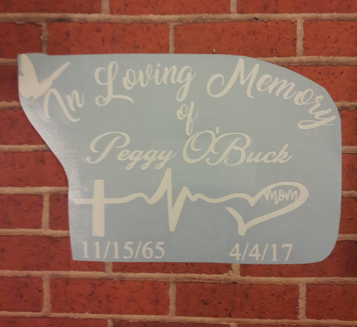 Custom in Memory of / Memorial decals. Custom decal. In memory | Etsy