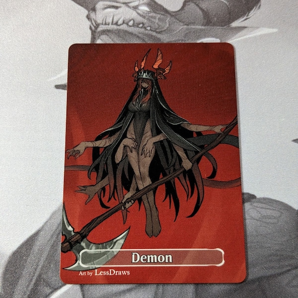Mtg Demon Token - Etsy
