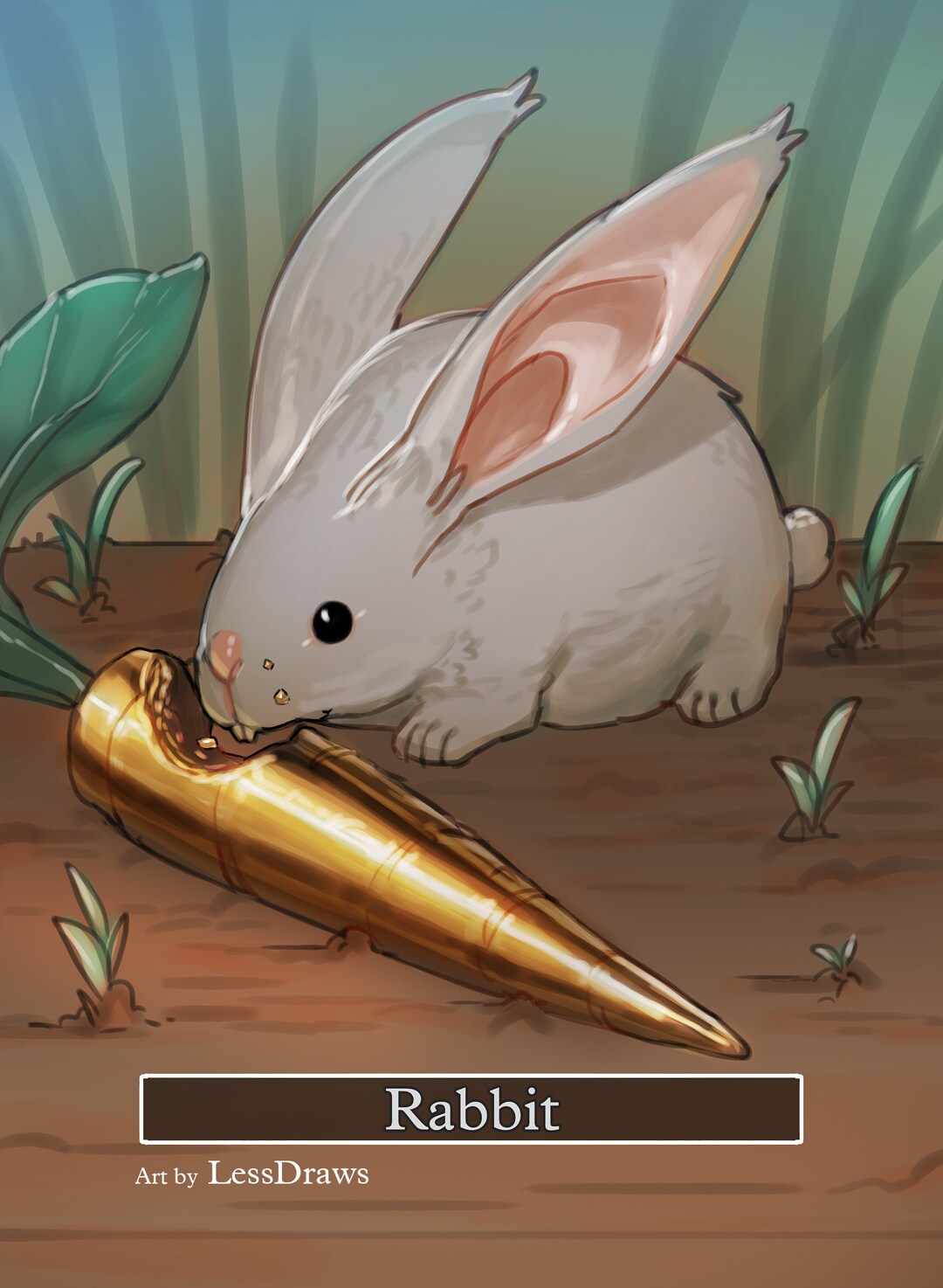 Rabbit Token Card - Etsy