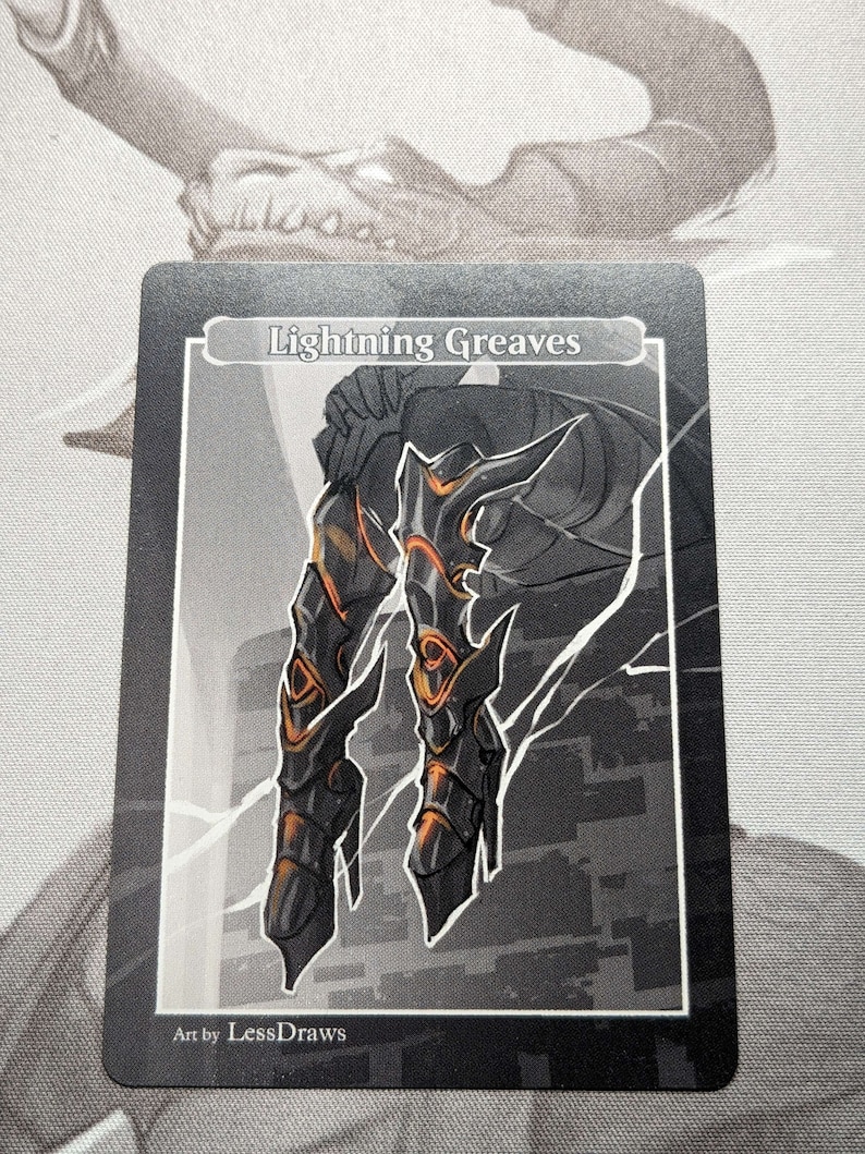 Lighting Greaves Proxy TCG Card - Etsy