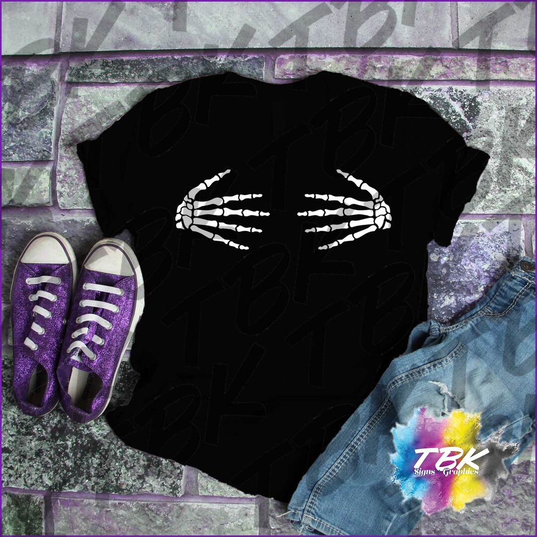 Skull Hands, Skeleton Hands, Skeleton Bra, Man Bra Shirt, Gag Gift ...