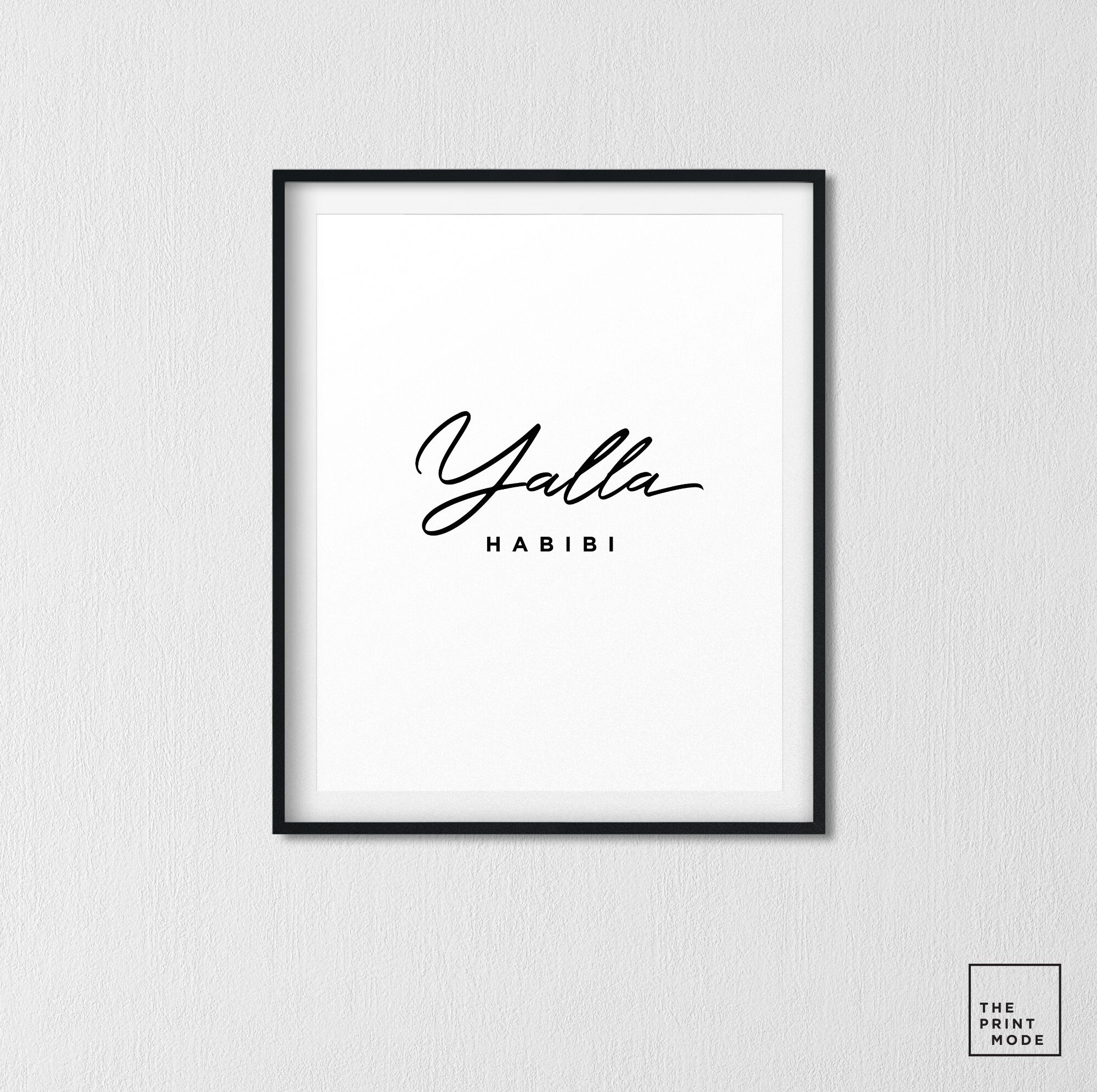 Yalla Habibi Arabic Wall Art Arabic Decor Gift Beirut - Etsy