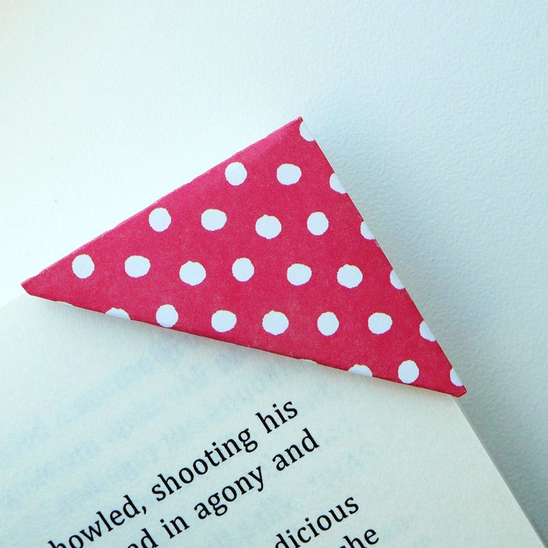 Bookmark Polka Dot Corner Bookmark 9 Prints Reader Gift - Etsy