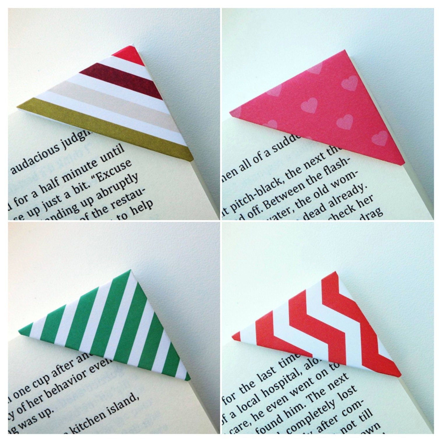 Bookmark 10 Unique Corner Bookmarks Book Club Gift | Etsy