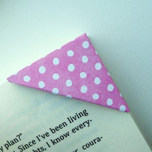 Bookmark - Polka Dot Corner Bookmark (9 Prints) - Reader Gift - Book ...
