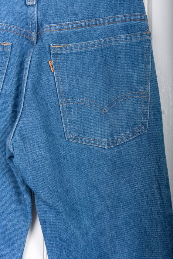 RARE 1970s LEVI'S Orange Tab Bell Bottoms Medium Wash… - Gem