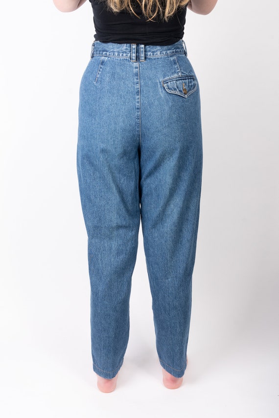 80s Liz Claiborne Pleated High Waist Denim Trouser Je… - Gem