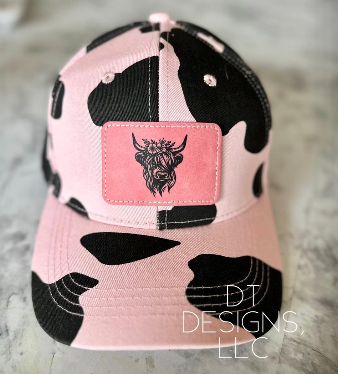 Highland Cow Baseball Cap, Cows, Cow Print, Pink and Black. - Etsy