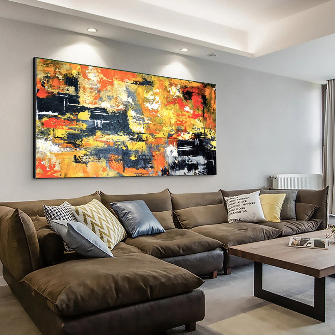 Abstract Painting Canvasoriginal Abstract Canvas Wall - Etsy