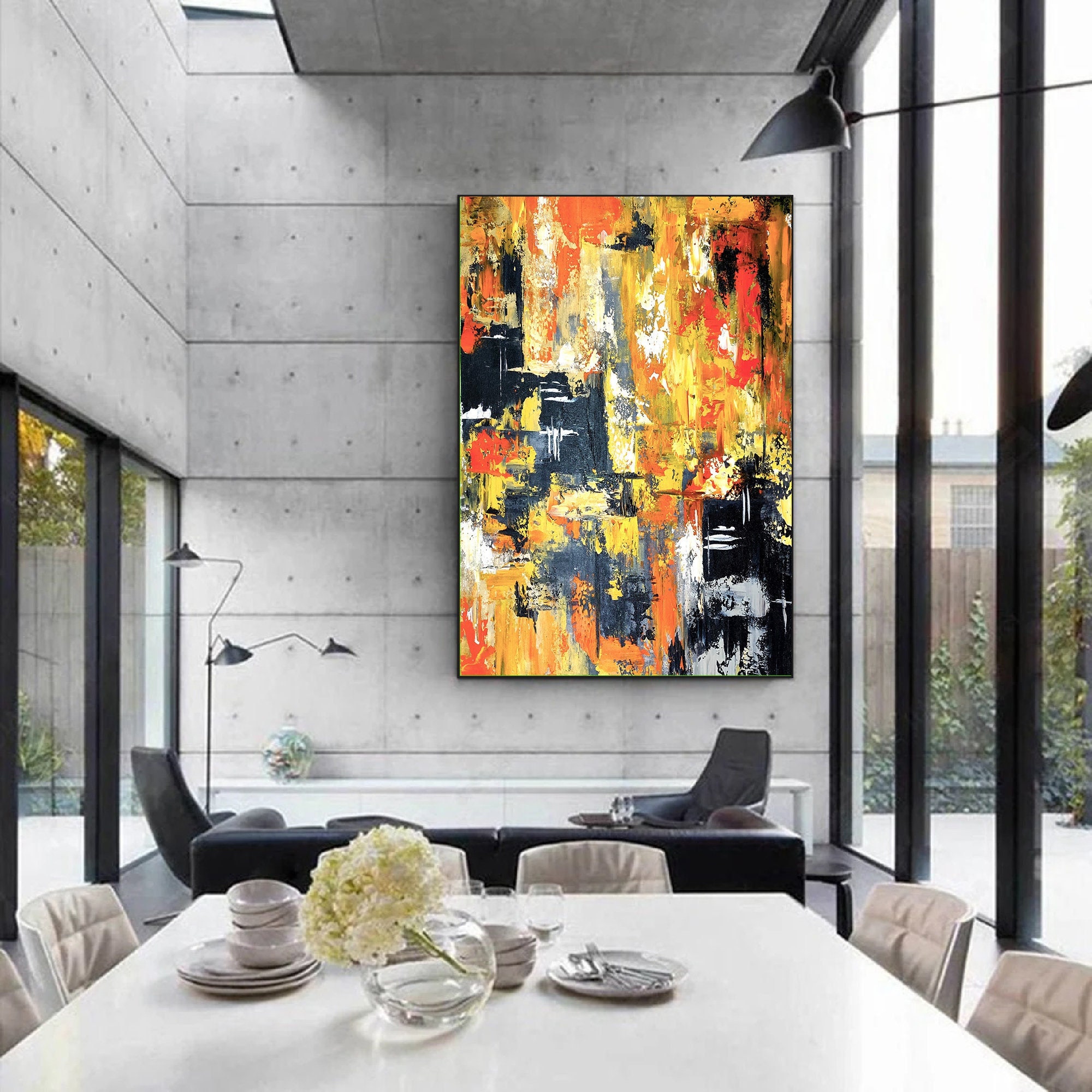 Abstract Painting Canvasoriginal Abstract Canvas Wall - Etsy