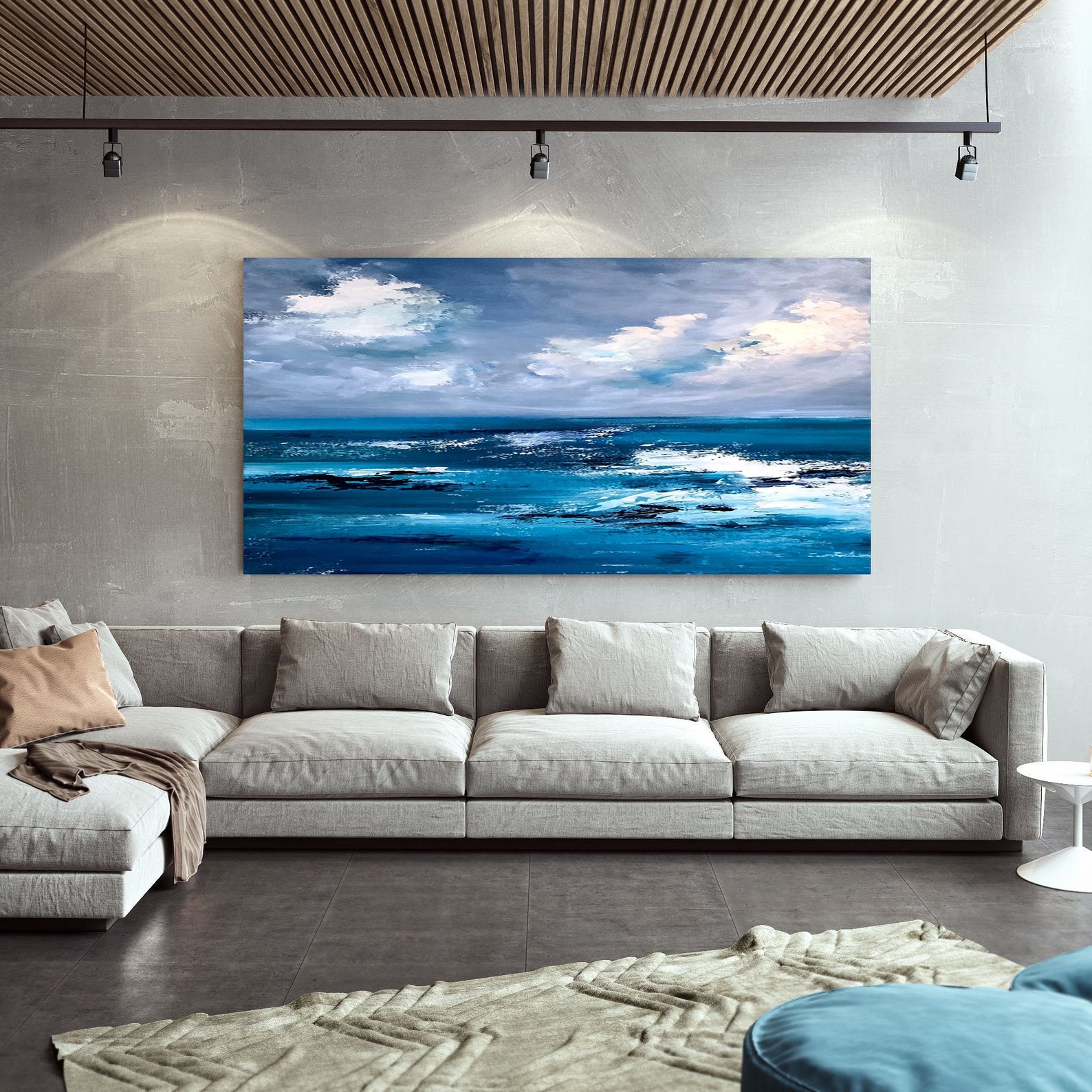 Handmade Abstract Painting Home Décor Modern Wall Art Large - Etsy