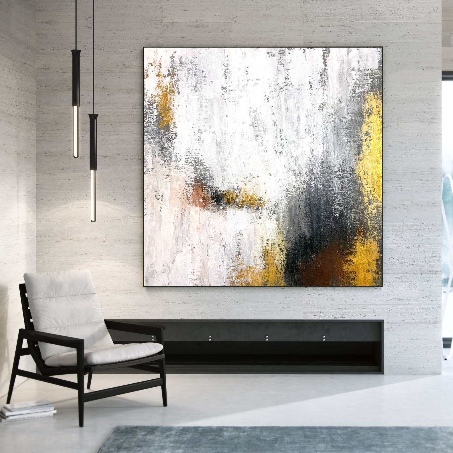Großes modernes Wandbild große abstrakte Wandkunst moderne | Etsy