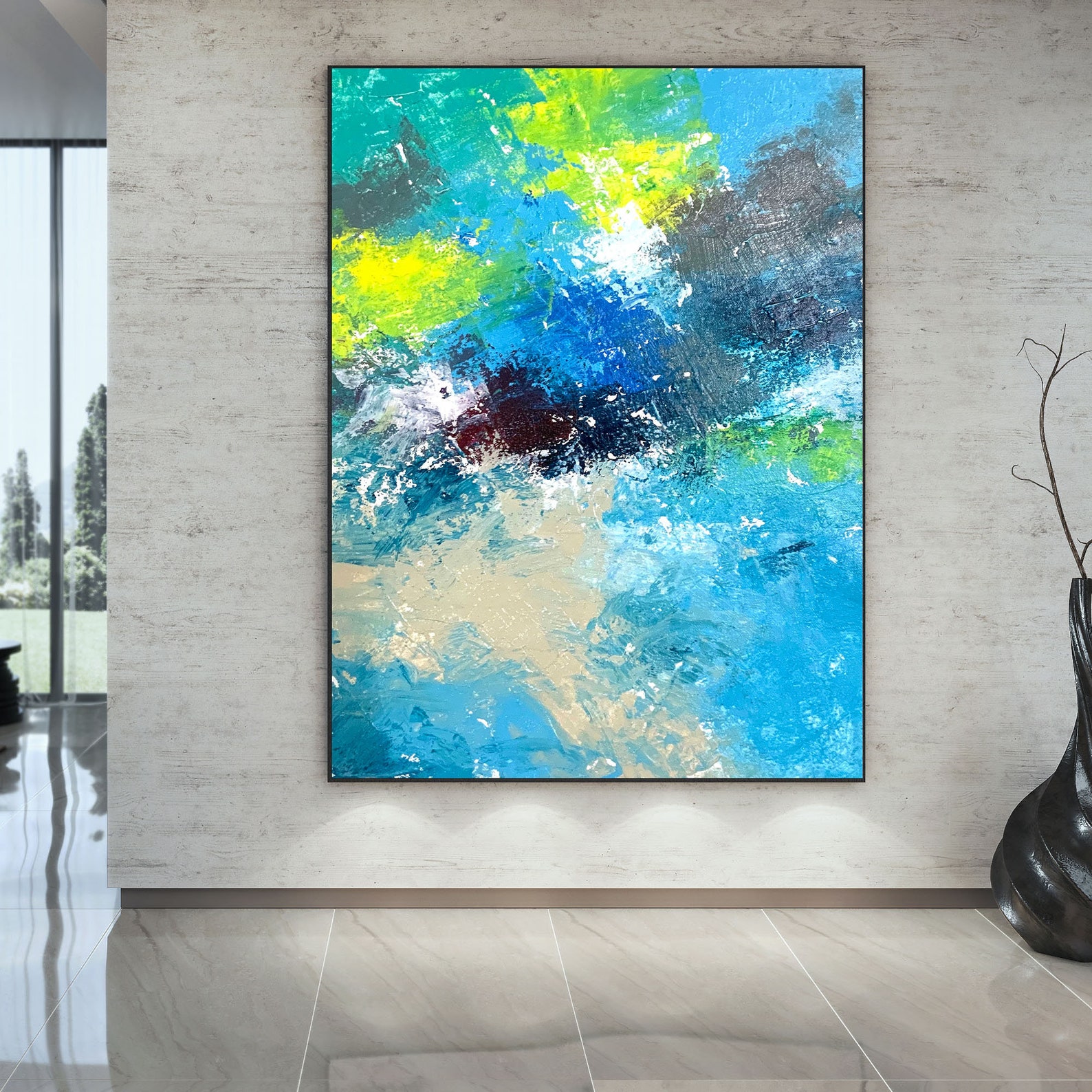 Abstract Canvas Office Wall ArtOriginal Paintings Abstract | Etsy