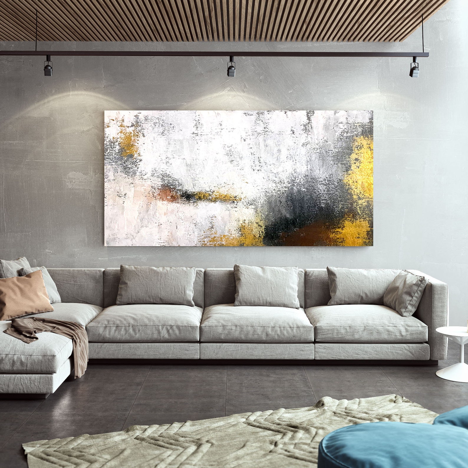 Großes modernes Wandbild große abstrakte Wandkunst moderne | Etsy