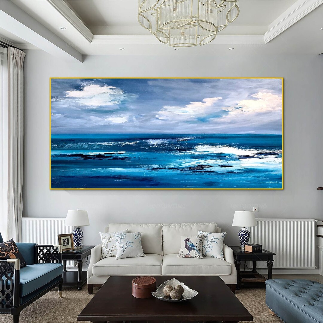 Handmade Abstract Painting, Home Décor, Modern Wall Art, Large Canvas ...