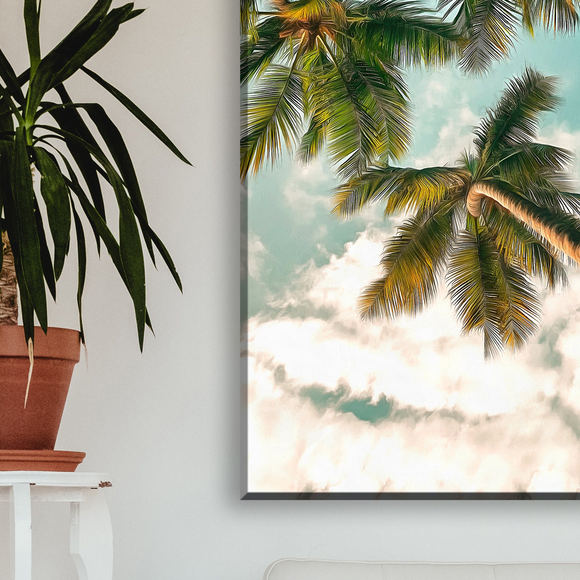 Palm Tree Wall Art Palm Tree Art Wall Decor Beach House Wall Etsy