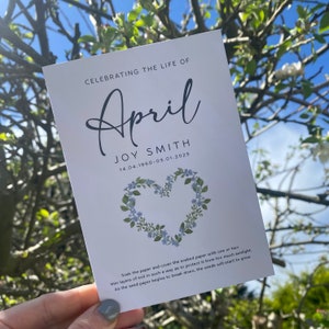 Memorial Favours | Funeral Favours | Robin Favours | Forget Me Not ...