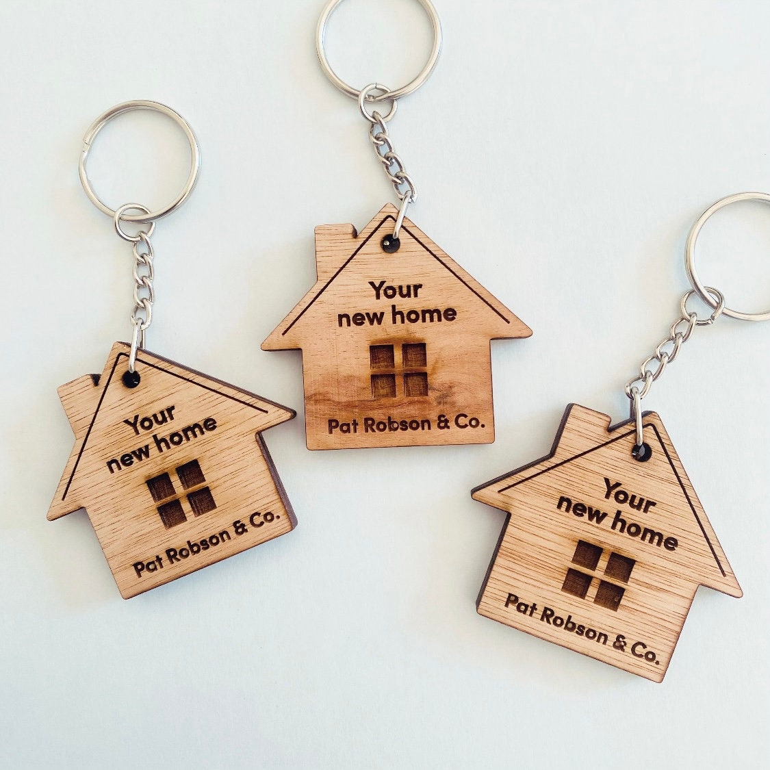 Personalised Wooden Keyrings - Wholesale Bulk Promotional Logo Wedding ...