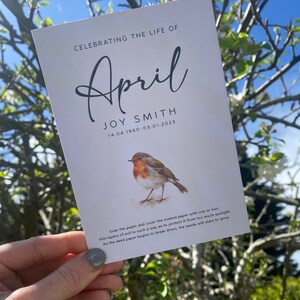 Memorial Favours | Funeral Favours | Robin Favours | Forget Me Not ...