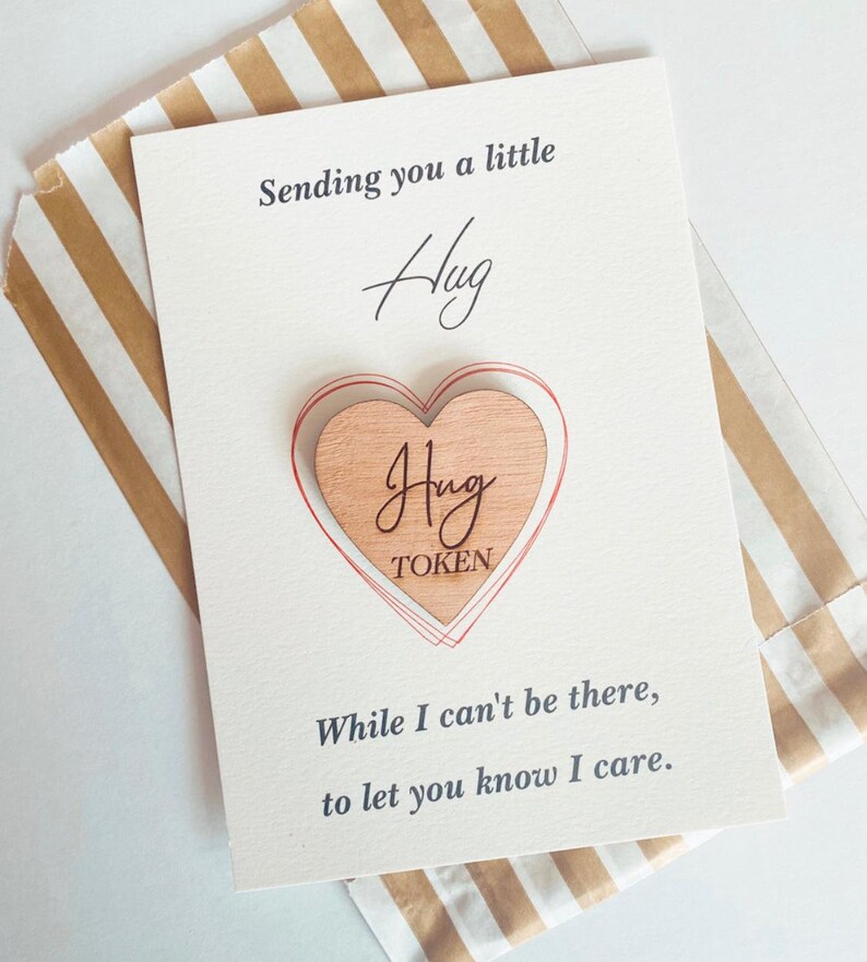 A Little Pocket Hug Token and Gift Card for Family Loved Ones | Etsy