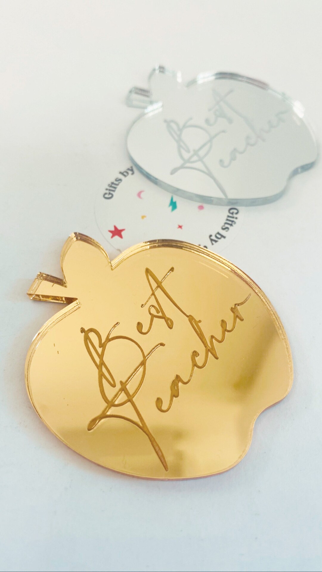 Teacher Acrylic Cupcake Disc Cake Toppers Mirror Acrylic Disc ...